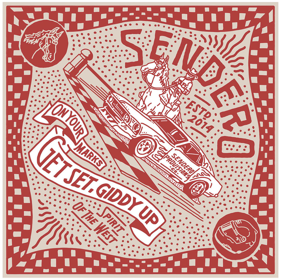 Sendero Giddy Up Bandana - Red – Roosters Supply Company